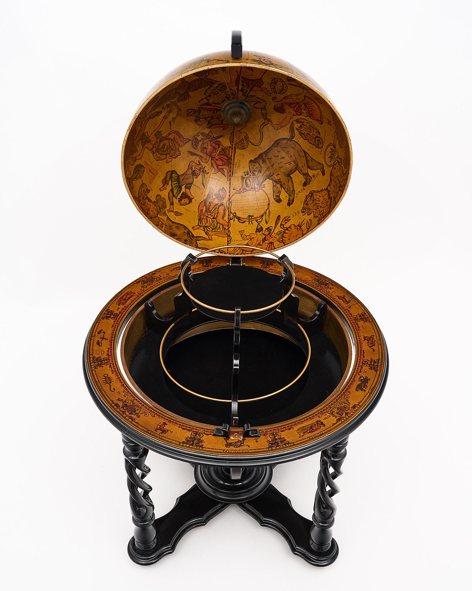 Italian Vintage Globe Cocktail Bar For Sale at 1stDibs