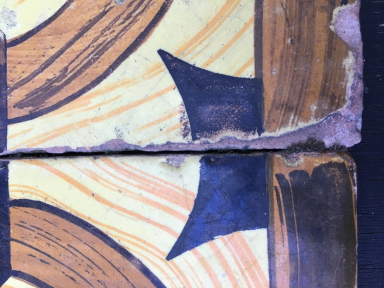 Italian Vintage Reclaimed Decorated Tiles from Early 20th Century For ...