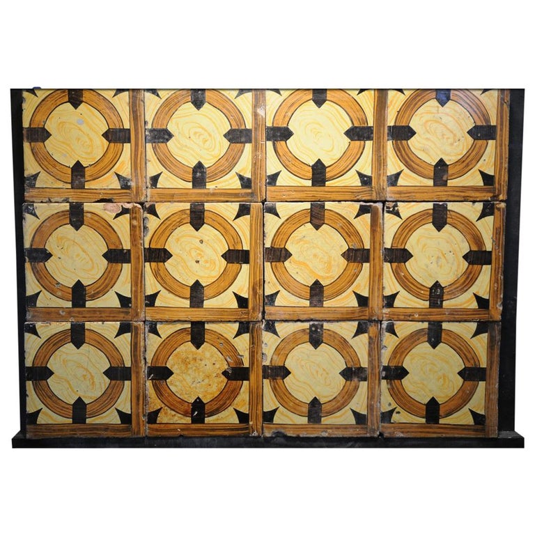 Italian Vintage Reclaimed Decorated Tiles from Early 20th Century For ...