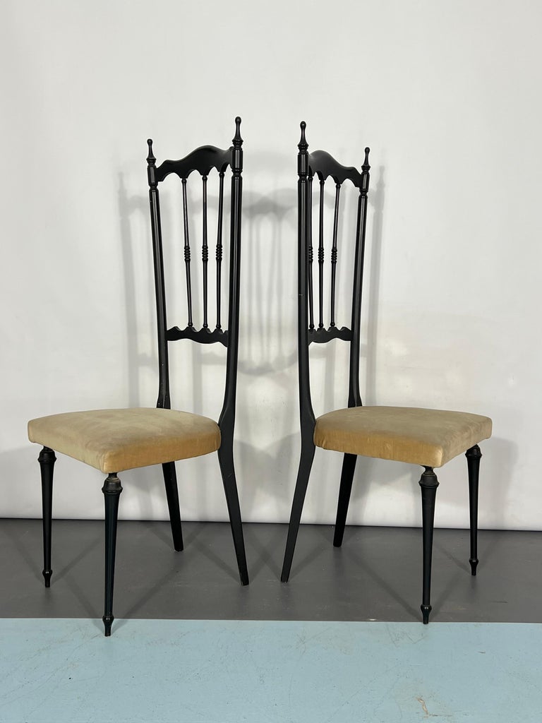 Italian Vintage Set of Two Side Chiavari Chairs from 50s For Sale at ...