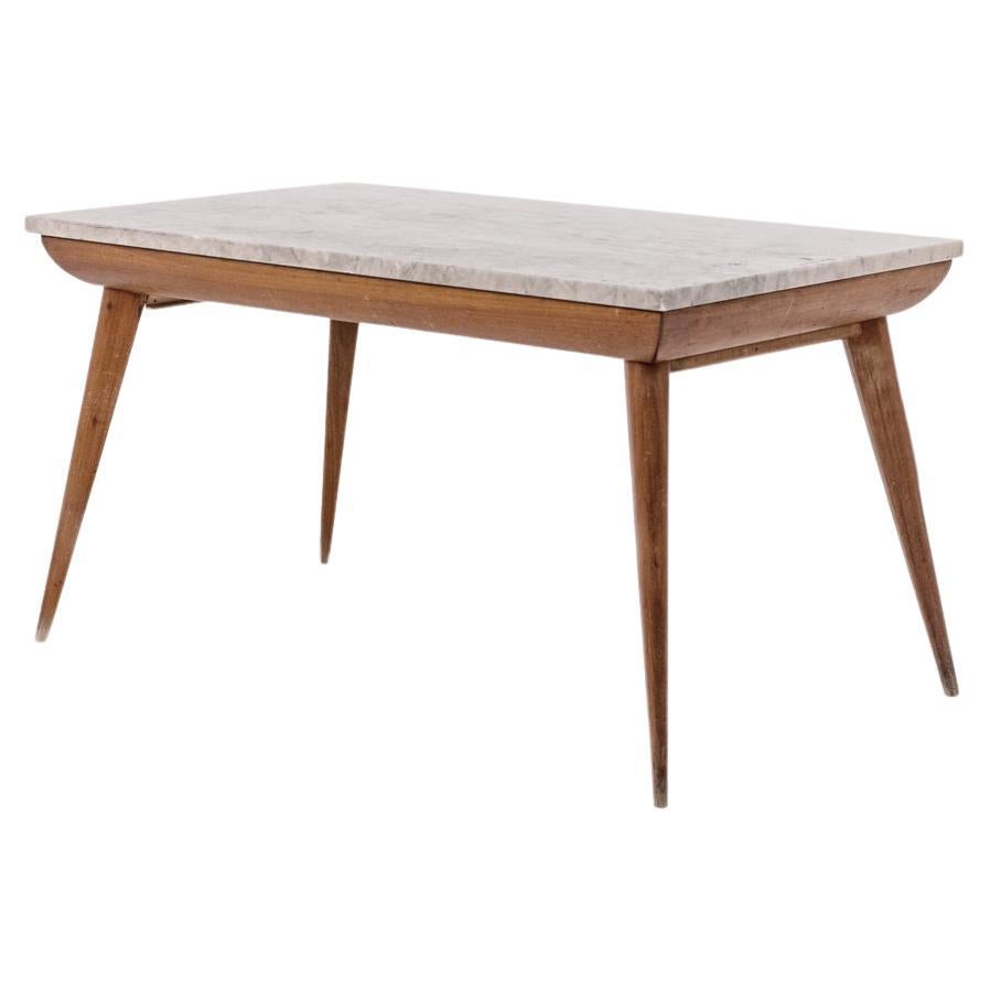 Laverne International Flower Stem Table with Marble Top For Sale at 1stDibs