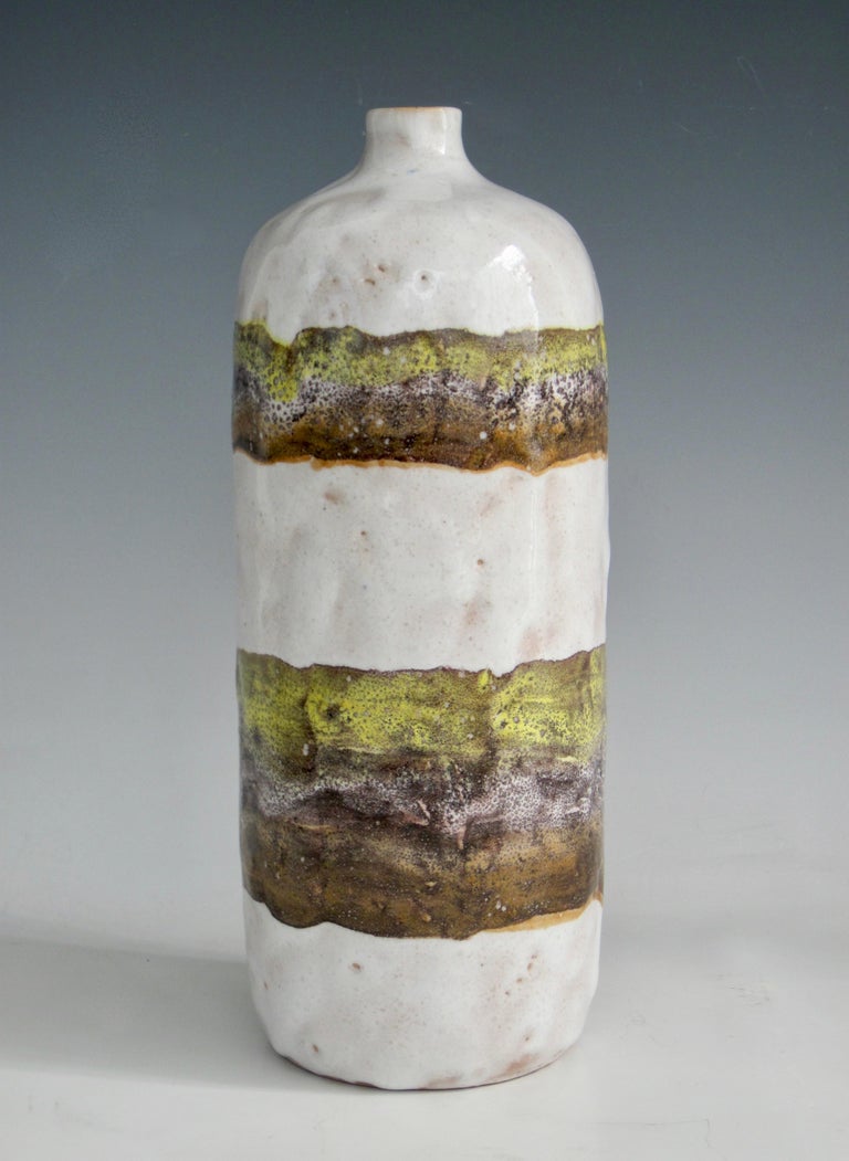 Italian Volcanic Glaze Bottleneck Vase for Raymor, 1960s For Sale at ...