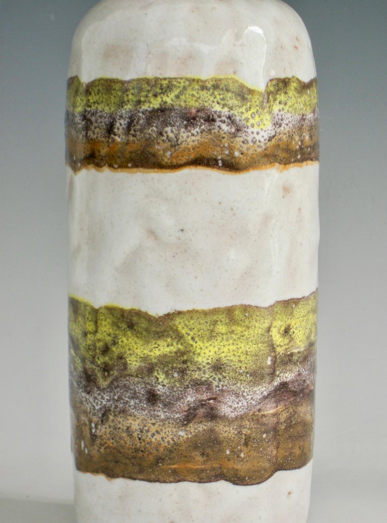 Italian Volcanic Glaze Bottleneck Vase for Raymor, 1960s For Sale at ...