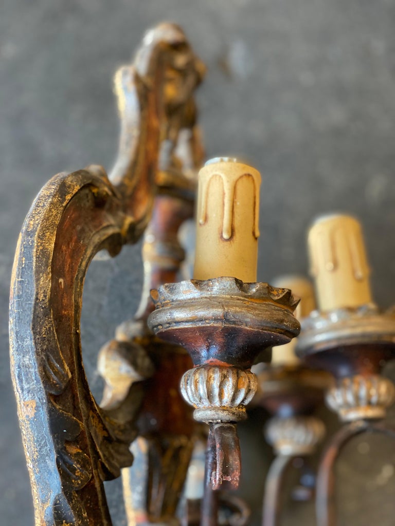 Italian wall sconce, baroque carving For Sale at 1stDibs | baroque wall ...