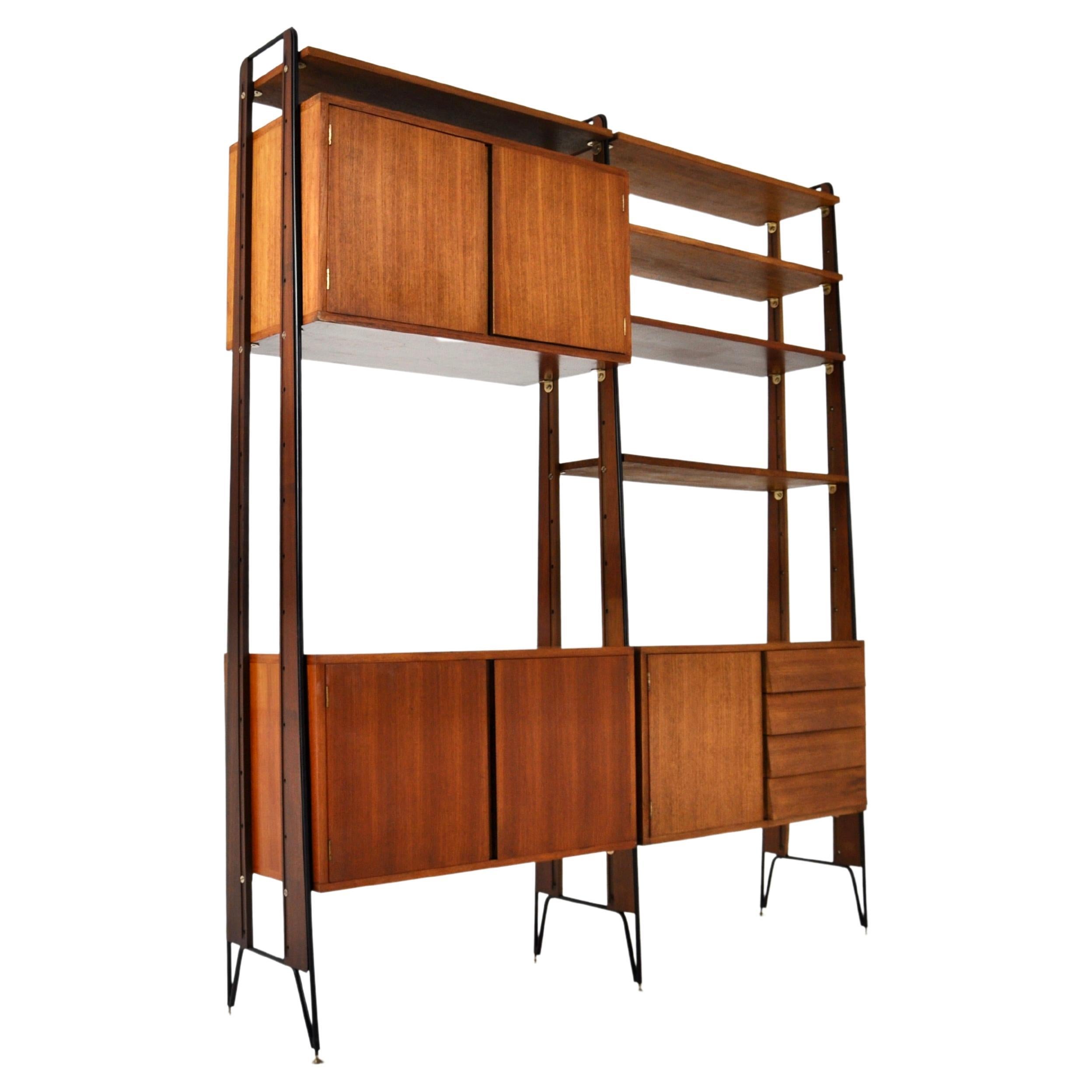 Italian Mid-Century Rosewood Wall Units, 1960s at 1stDibs