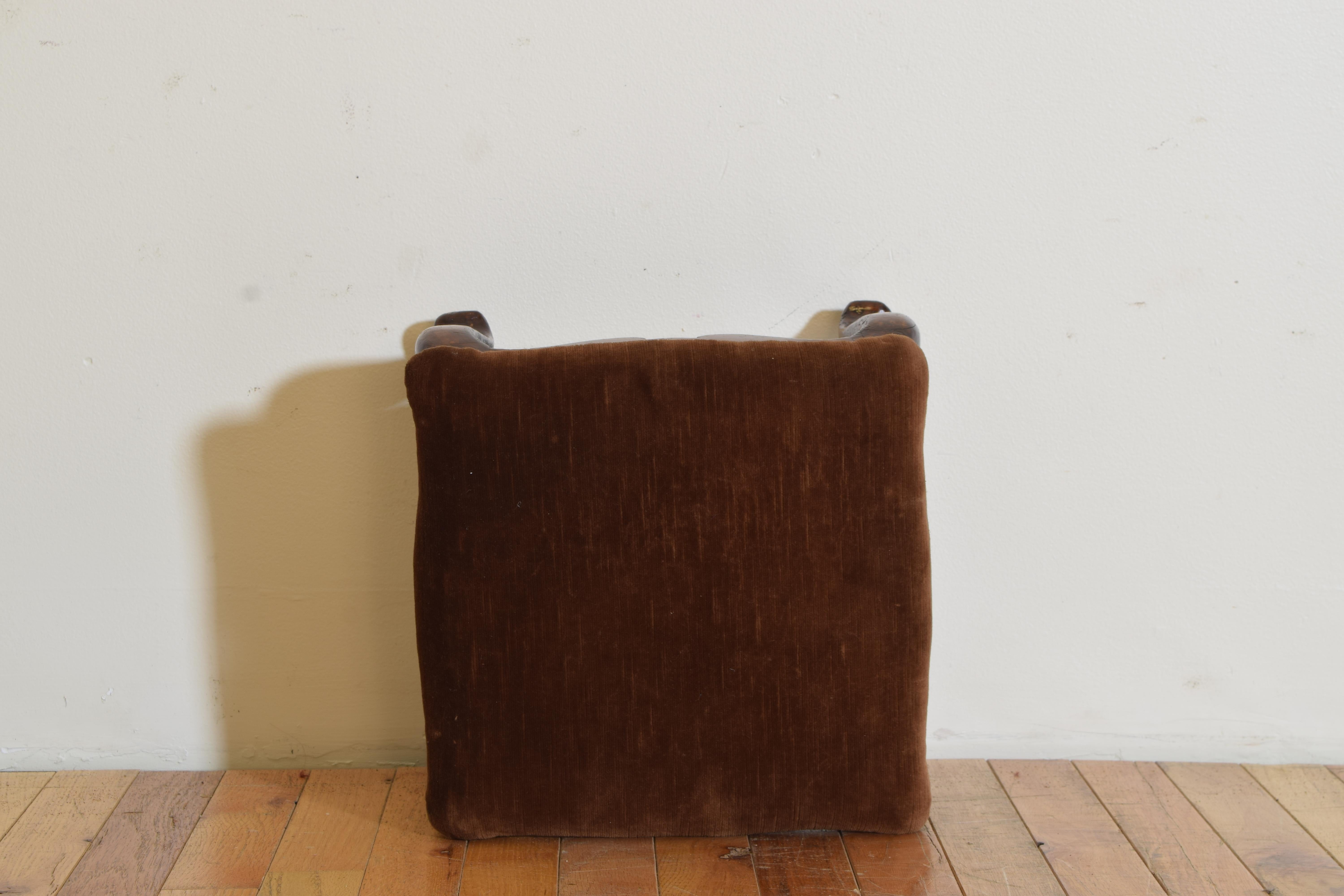 Italian Walnut and Upholstered Rococo Footstool, Mid 18th Century For ...