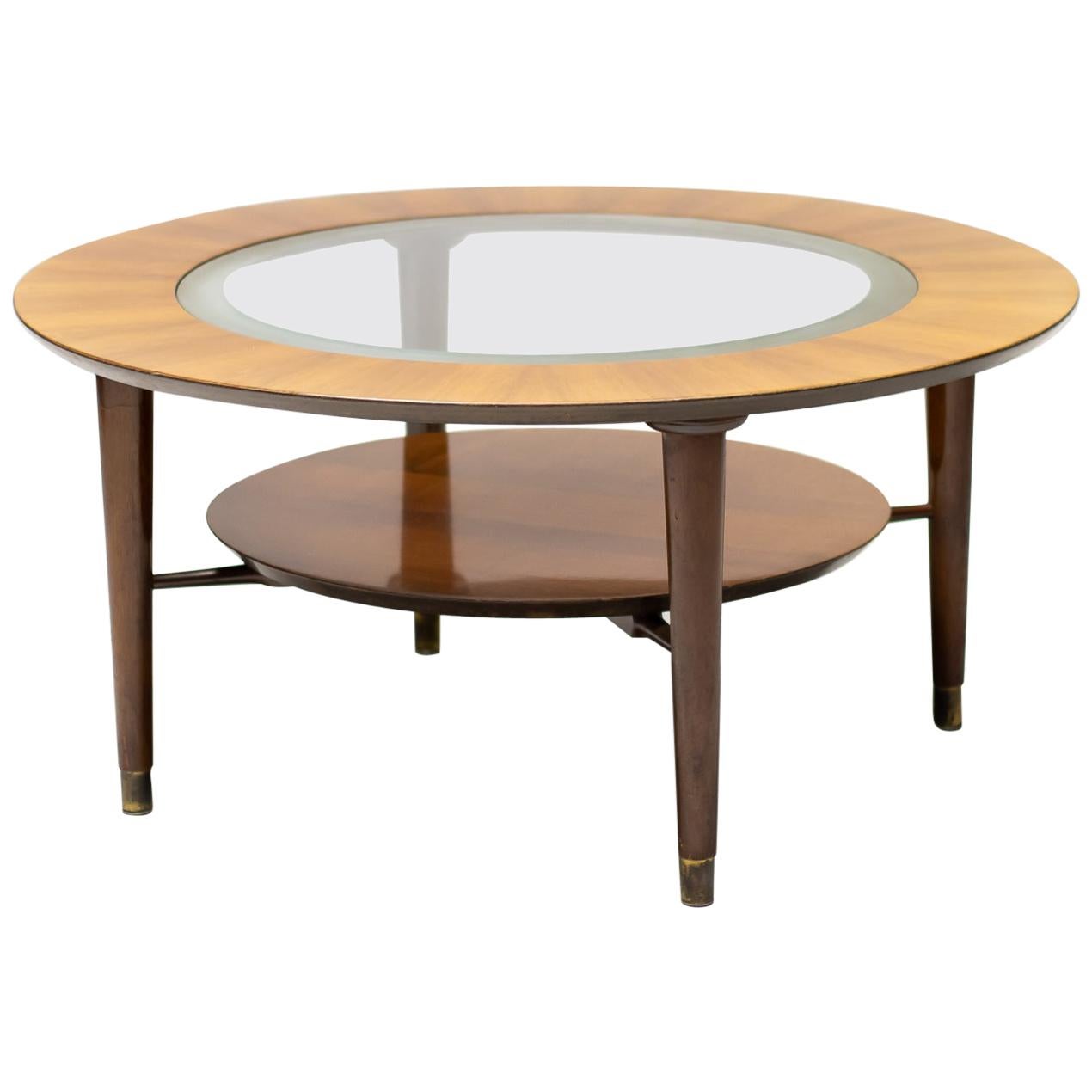 Italian Rococo Style Walnut Coffee Table at 1stDibs