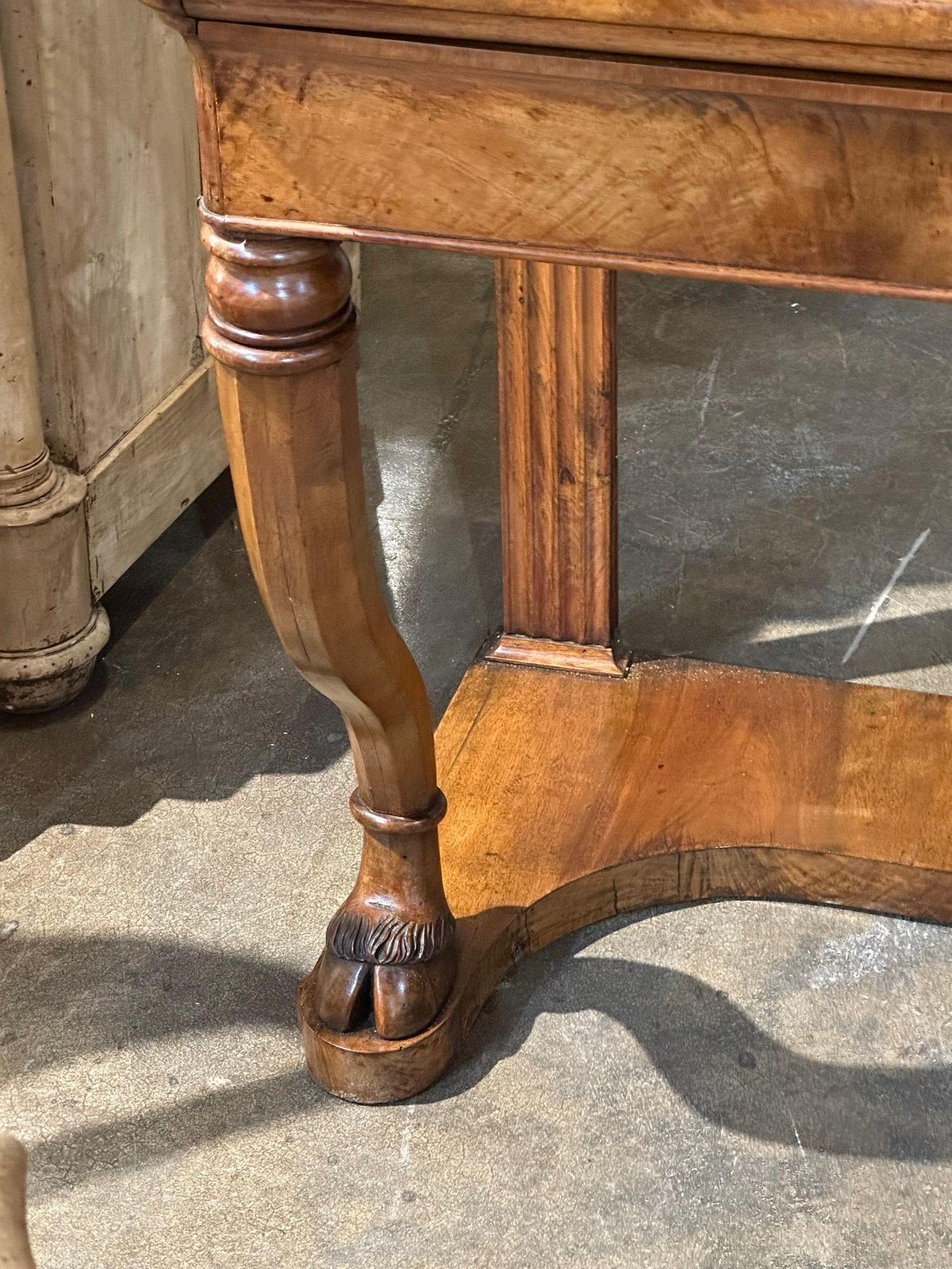 Italian Walnut Console at 1stDibs