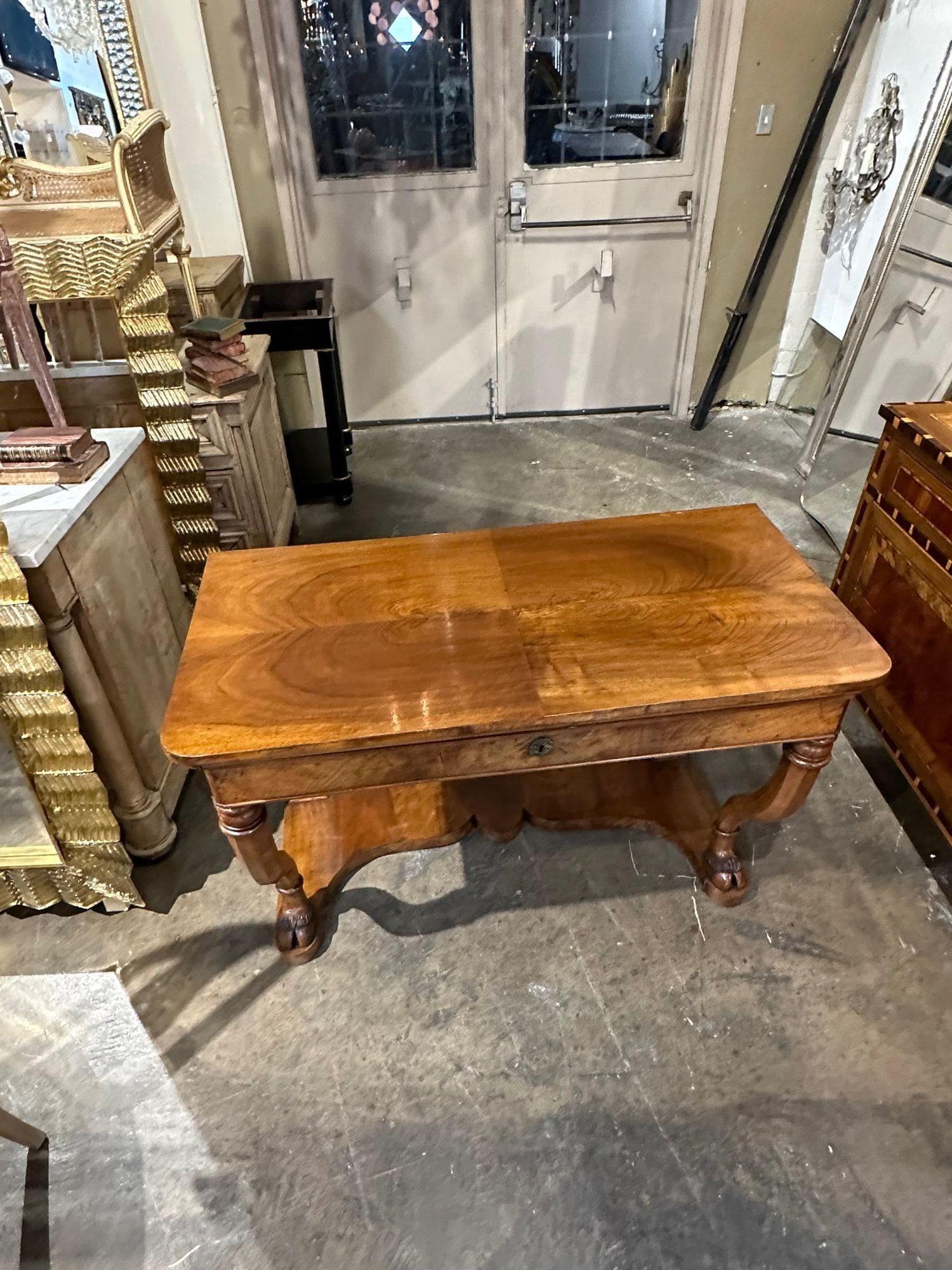 Italian Walnut Console at 1stDibs