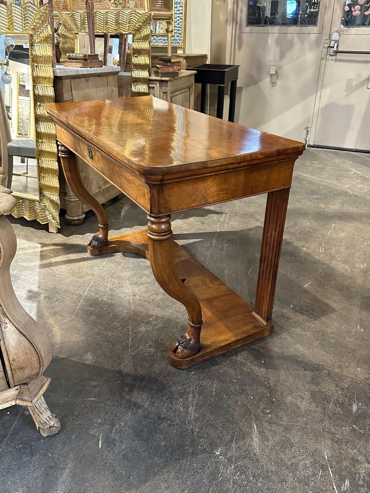 Italian Walnut Console at 1stDibs