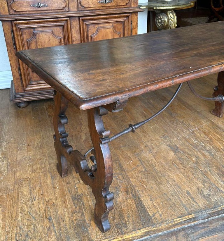 Italian Walnut Trestle Table, circa 1740 For Sale at 1stDibs