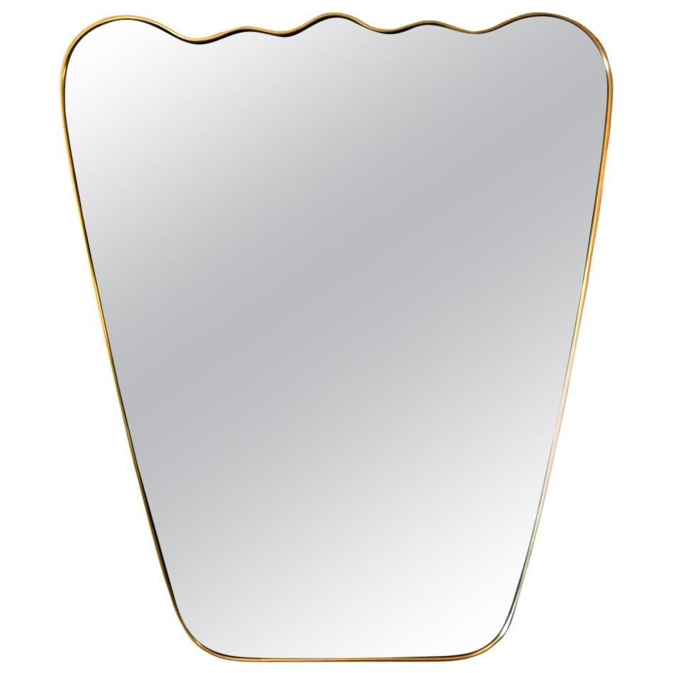 Wavy Rectangular Mirror in Fused Mirror Glass For Sale at 1stDibs