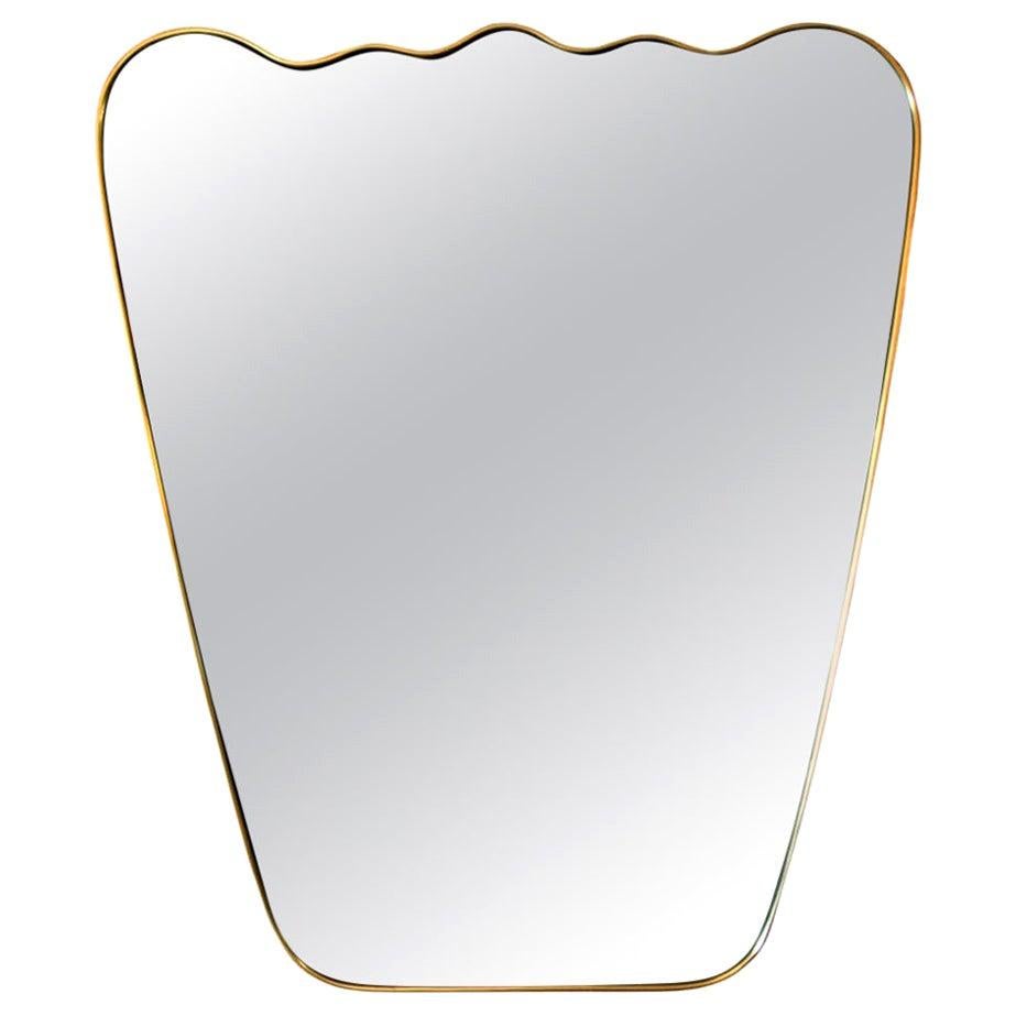 Wavy Rectangular Mirror in Fused Mirror Glass For Sale at 1stDibs