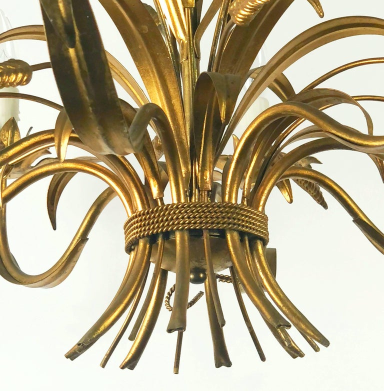 Italian Wheat Sheaf Eight-Light Hanging Fixture (28" Diameter) at 1stDibs