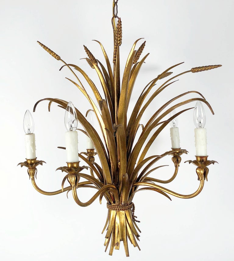 Italian Wheat Sheaf Five-Light Hanging Fixture (26" Diameter) at ...