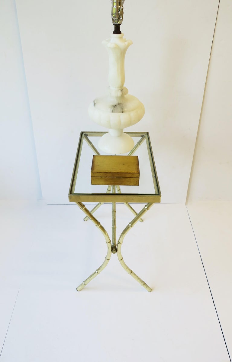 Italian White Alabaster Marble Table Lamps, Pair at 1stDibs