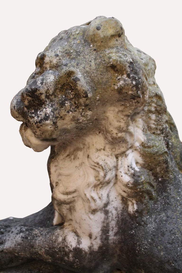 Italian White Carrara Marble Sculpture of a Lion, Northern Italy, 17th ...