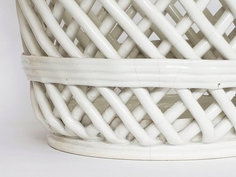 Italian White Ceramic Cachepot by Società Ceramica Italiana Laveno ...