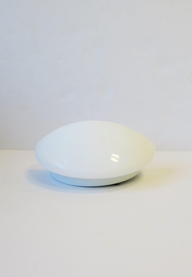 Italian Art Deco White Glass Wall Sconce by Rialto For Sale at 1stDibs