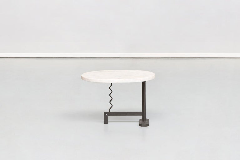 Italian White Marble Coffee Table by Mac Architecture, 1980s For Sale ...