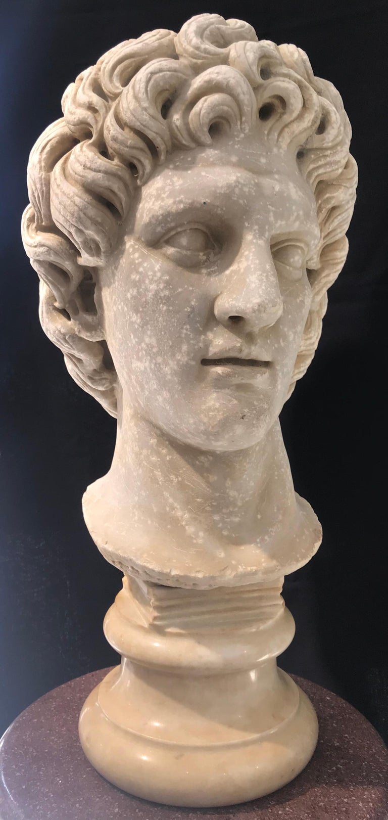 Italian White Marble Sculpture of Alexander The Great Classical Greek ...