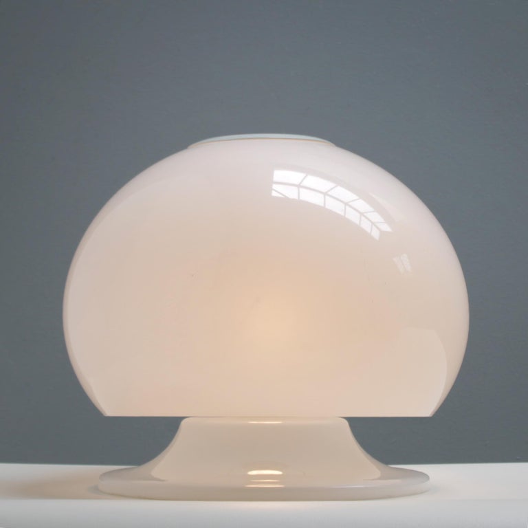 Italian White Mushroom Perspex Table Lamp at 1stDibs