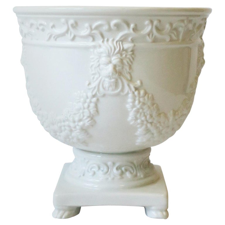 Italian White Regency Planter Cachepot Jardinière by Mottahedeh, Italy ...