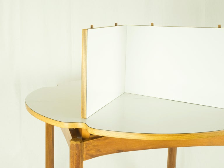 Italian Wood and White Laminate 1960s Extensible Dining Table For Sale ...