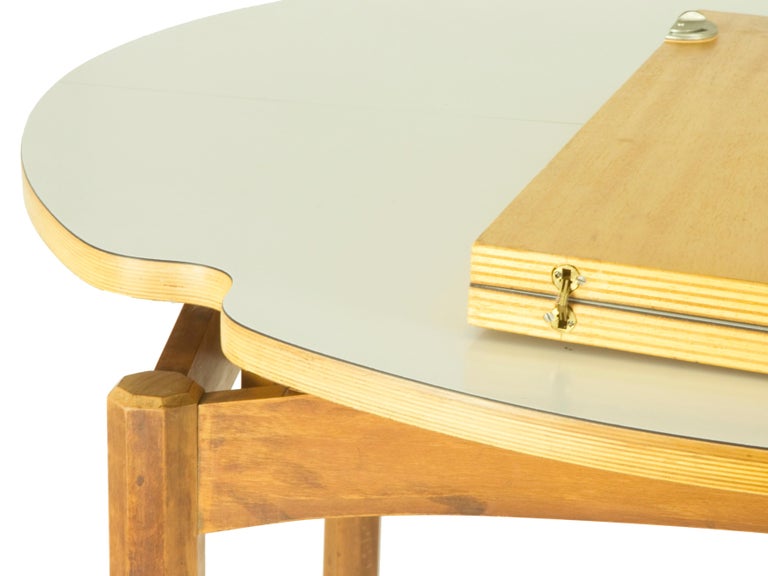 Italian Wood and White Laminate 1960s Extensible Dining Table For Sale ...