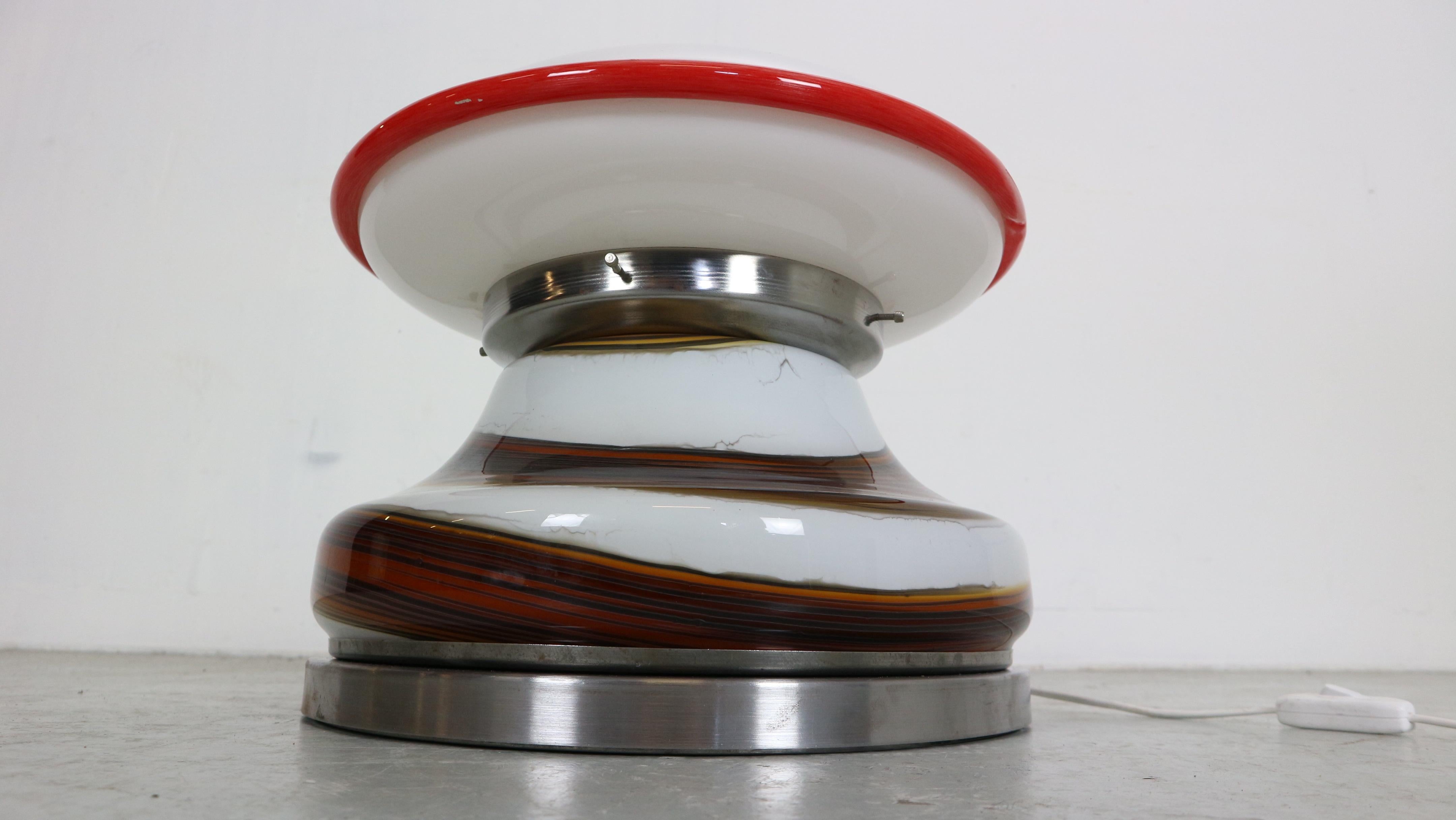 Italian XXL Murano Glass Multicolour Mushroom Table Lamp, 1970 For Sale ...