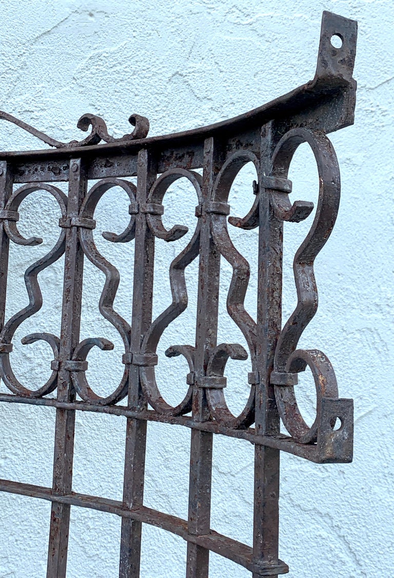 Italianate Wrought Iron Window Grate or Portico, Provenance Celine Dion ...