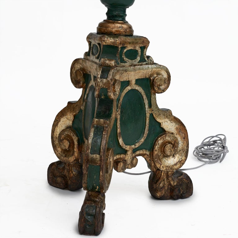 Italien Baroque Period Torchière Floor Lamp For Sale at 1stDibs