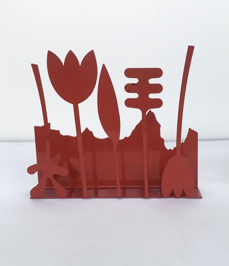 Italy 1980 Annamaria Gelmi Metal Painted Red Sculpture Piccolo Eden For ...