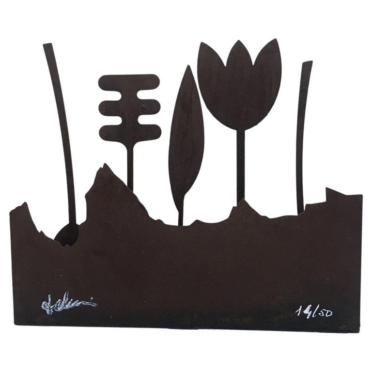 Italy 1980 Annamaria Gelmi Oxidized Rust Metal Sculpture Piccolo Eden ...