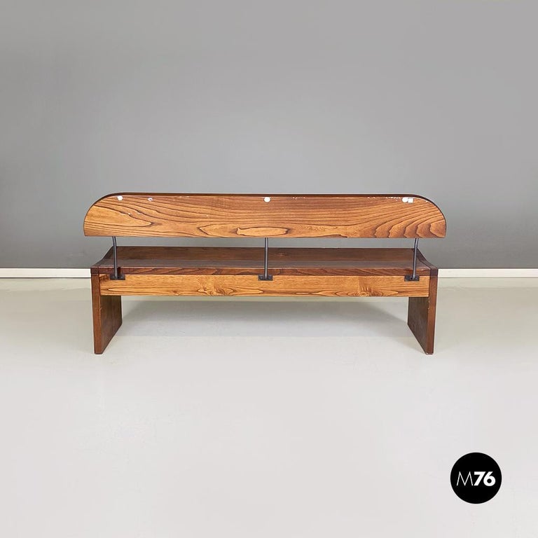 Italy Modern Chairs, Bench and Dining Table in Solid Wood, 1980s For ...