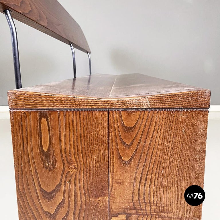 Italy Modern Chairs, Bench and Dining Table in Solid Wood, 1980s For ...