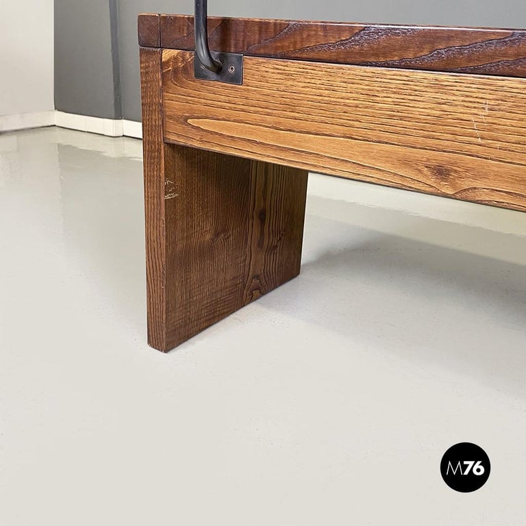 Italy Modern Chairs, Bench and Dining Table in Solid Wood, 1980s For ...
