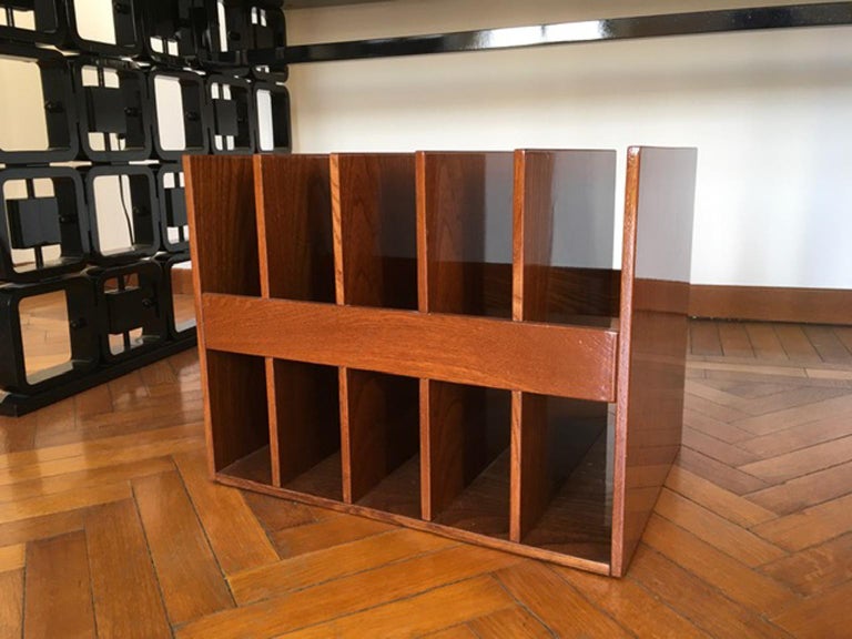 Italy Modern Magazine Rack in Pearwood For Sale at 1stDibs