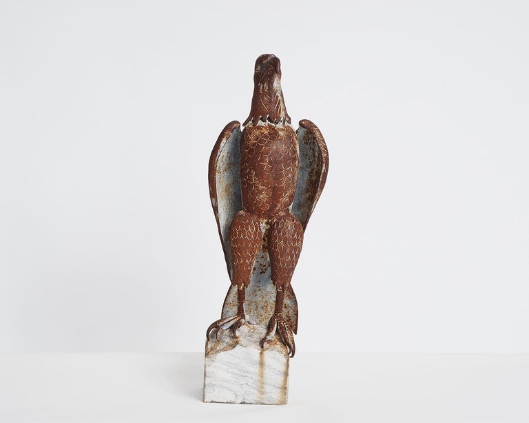 Ivan Bailey, Sculpture of a Resting Eagle, Steel and Granite, US, 20th ...