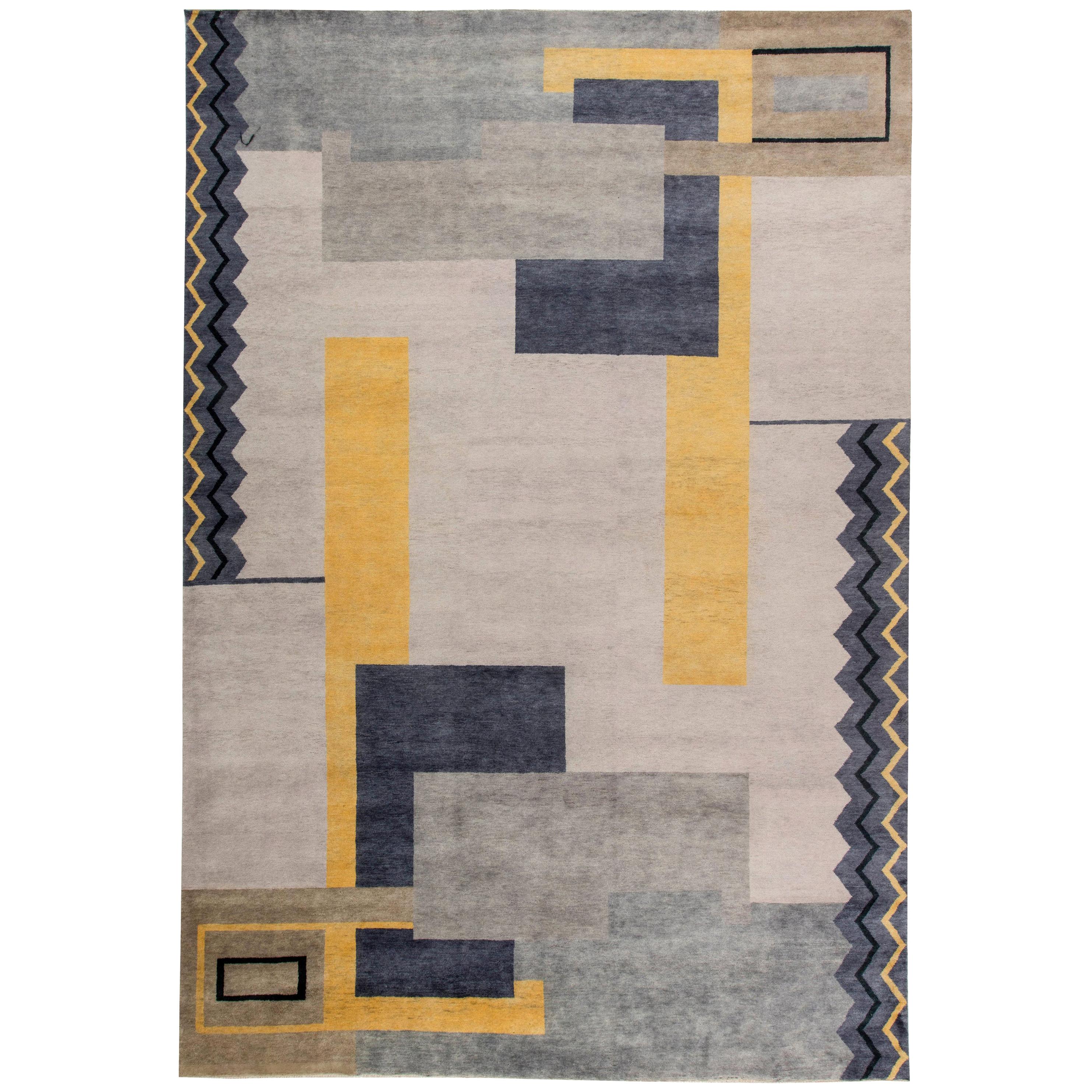 French Art Deco Rug Attributed to Ivan da Silva Bruhns For Sale at 1stDibs
