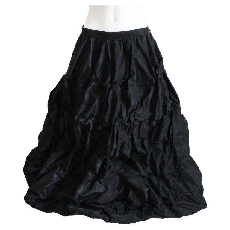 Ivan Grundahl Skirt Wire Frame Black Microfiber Modernist Sculptural Sz ...