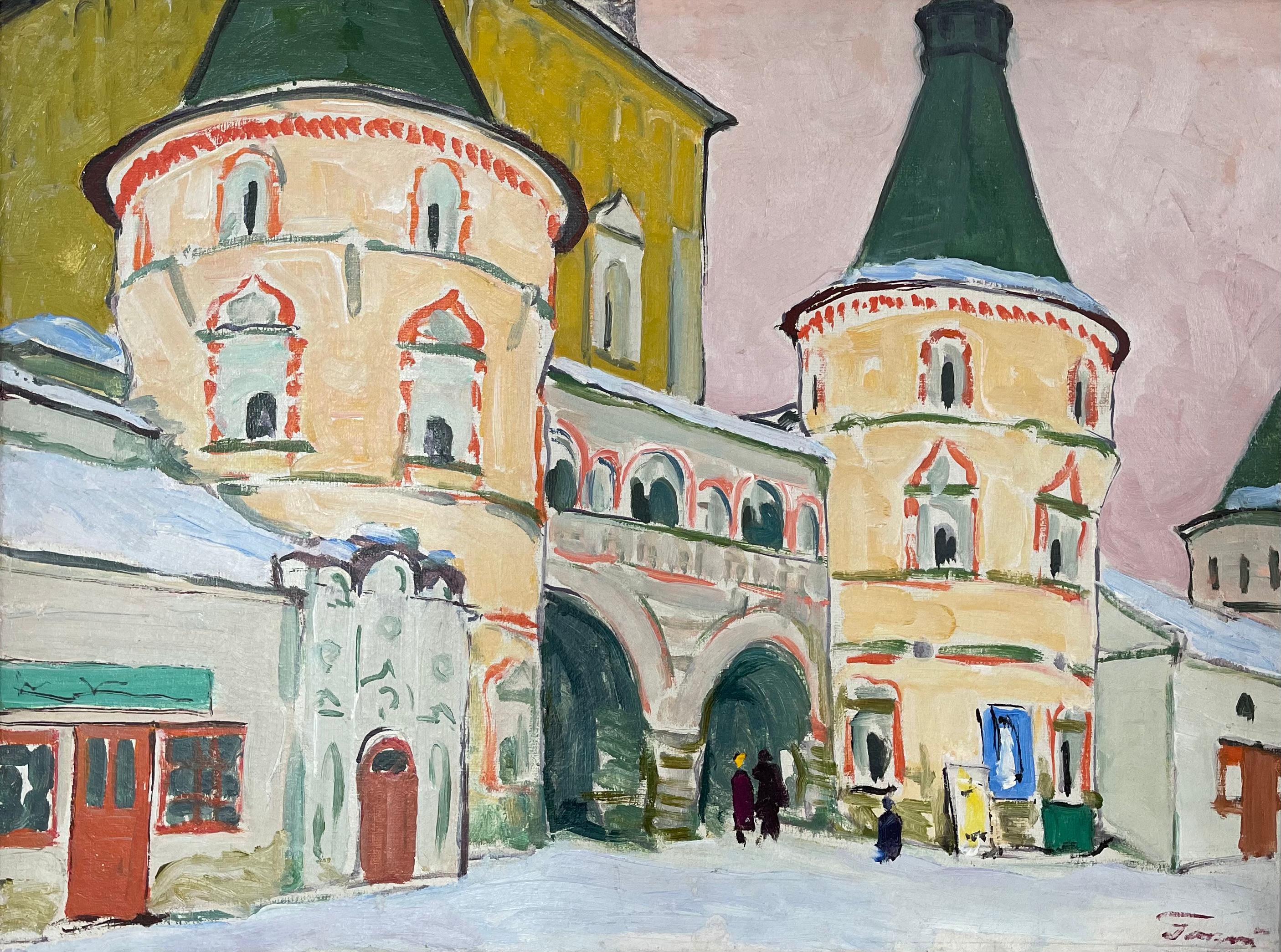 Ivan Ivanovich Godlevsky - Figures outside a building For Sale at 1stDibs