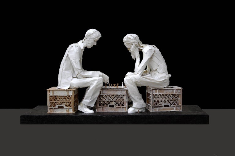 Ivan Markovic - The Chess Players at 1stDibs | ivan markovic artist