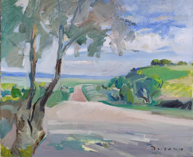 Ivan Roussev - The Pyrenees - Landscape Painting Canvas Oil Grey Yellow ...