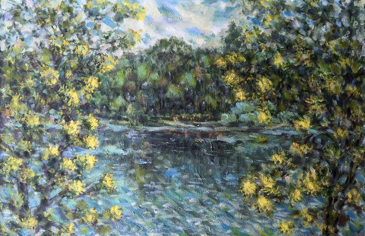 Ivan Shapoval - Summer on the River Psel, Original oil Painting ...