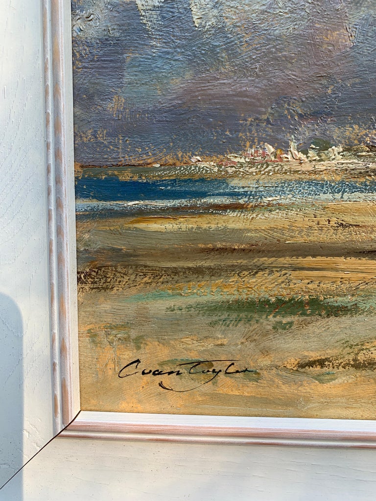 Ivan Taylor - English Impressionist beach, shore scene with fishing ...