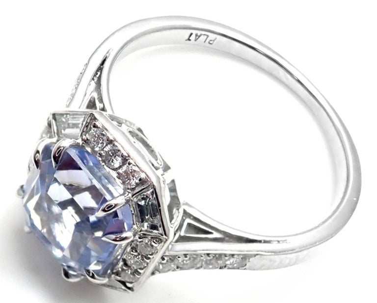 Ivanka Trump Diamond Sapphire Platinum Engagement Ring For Sale at ...