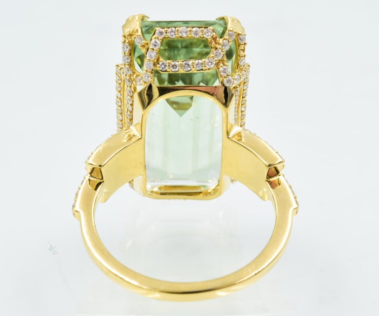 Ivanka Trump Empire Prasiolite and Diamond 18 Karat Yellow Gold Ring at ...