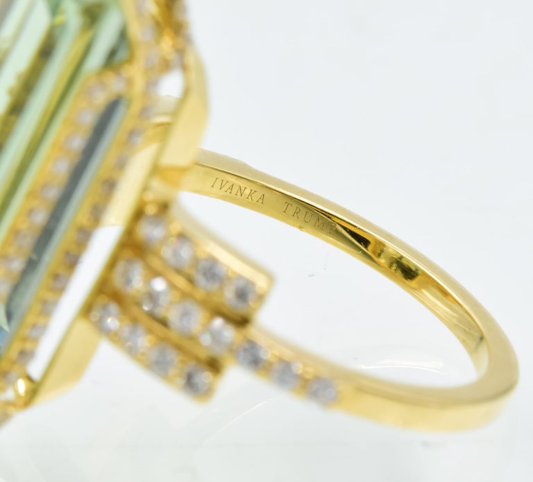 Ivanka Trump Empire Prasiolite and Diamond 18 Karat Yellow Gold Ring at ...