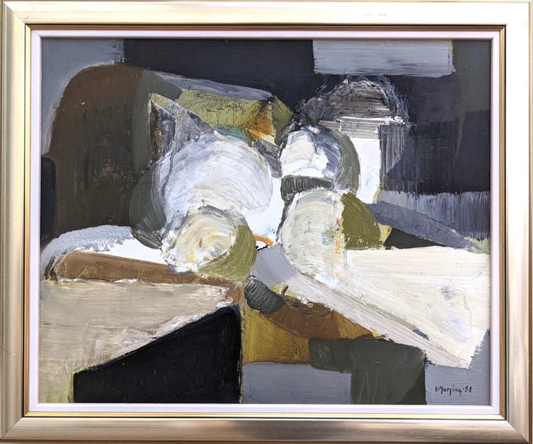 Ivar Morsing - 1958 Vintage Mid-Century Swedish Abstract Framed Oil ...